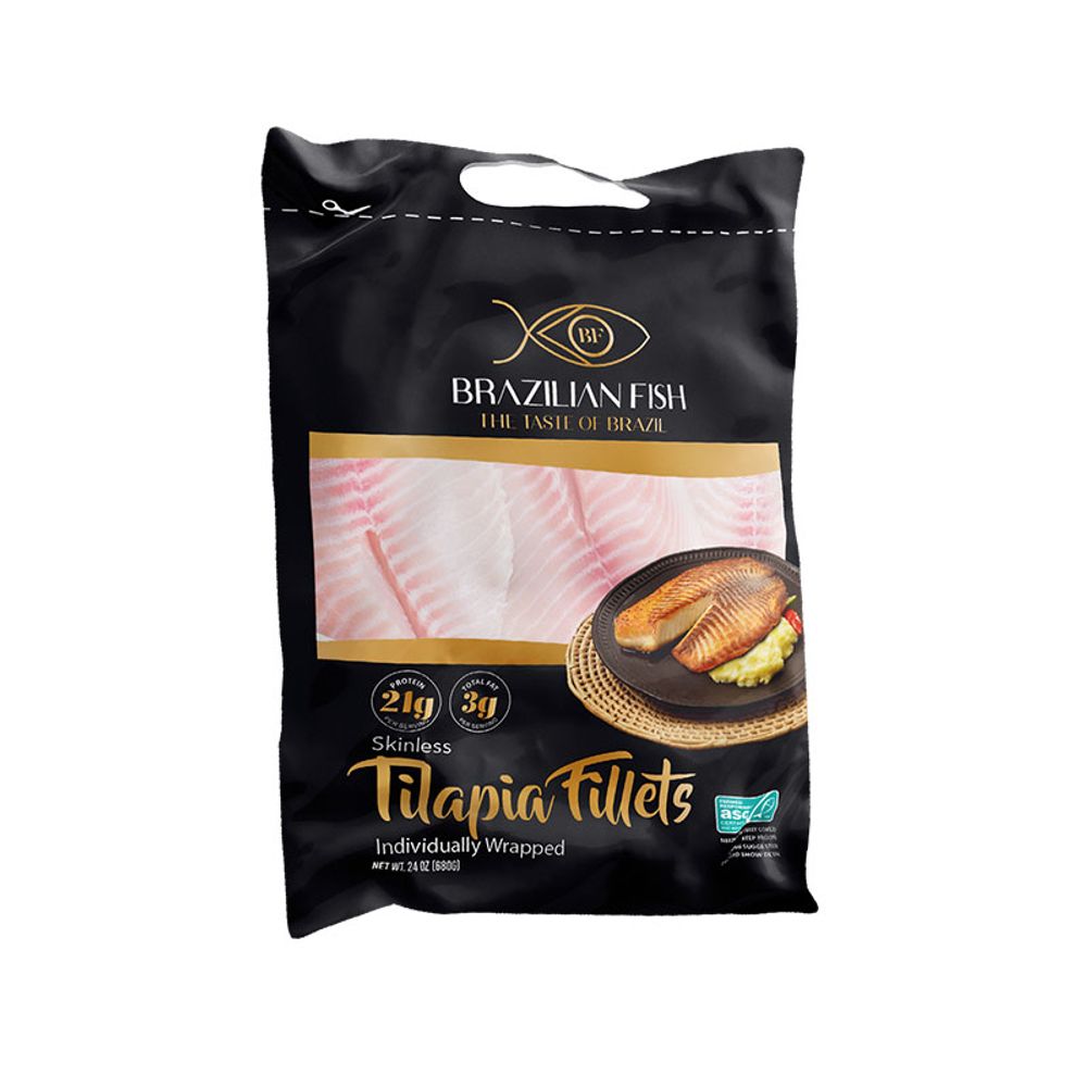 Filé de Tilapia Sem Pele Brazilian Fish 500g