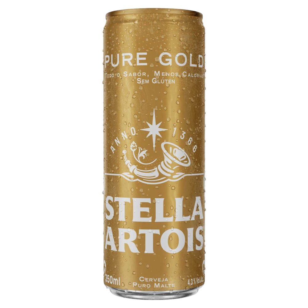 Cerveja Puro Malte Pure Gold Stella Artois Lata 350ml Cerveja Puro Malte Pure Gold Stella Artois Lata 350ml