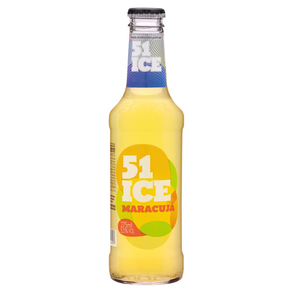 Bebida Mista Alcoólica Gaseificada Maracujá 51 Ice Garrafa 275ml Bebida Mista Alcoólica Gaseificada Maracujá 51 Ice Garrafa 275ml